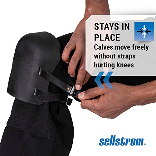 Sellstrom KneePro Roofers Protective Knee Pads with Heavy Duty Foam Padding - Black - Universal Adult Size - S96350