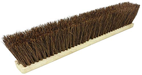 Weiler 25241 18" Block Size, Palmyra Fill, Lacquered Hardwood Block, Economy Garage Brush, Natural