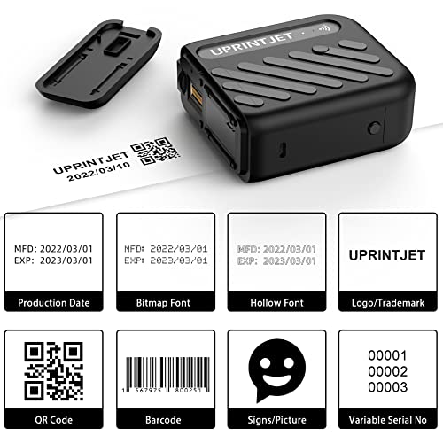 UPRINTJET BT-2580P Black Original Solvent Quick Dry Ink Cartridge Handheld Inkjet Cartridge Replacement 42ml Quick-Drying Ink Cartridge for Handheld Printer BT-HH6105B2/B10 Mini Inkjet Printer