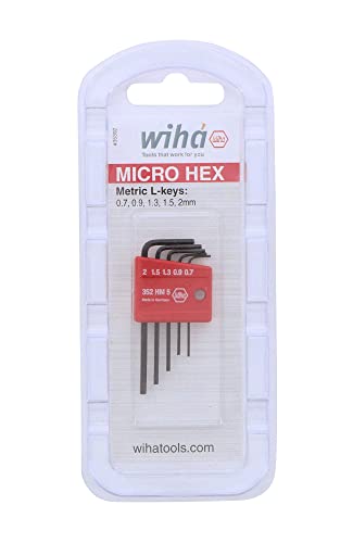 Wiha 35392 5 Piece Mini L-Key Short Hex Metric Set