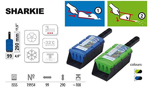 Scoop Spreader for Grass Seeds/Fertilizer/Sand/Salt, Multi-Use Hand Spot Spreader Effortlessly Spread Salt or Sand on Driveways, Walkways and Parking Spots in The Winter - up to 70 oz.