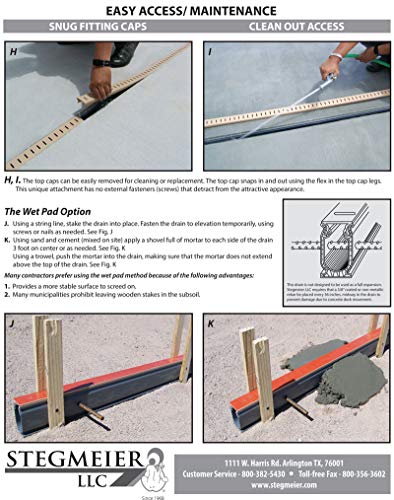 Stegmeier Frontier Deck Drain - White (5 ft. Sections) Total: 40 ft. per Carton