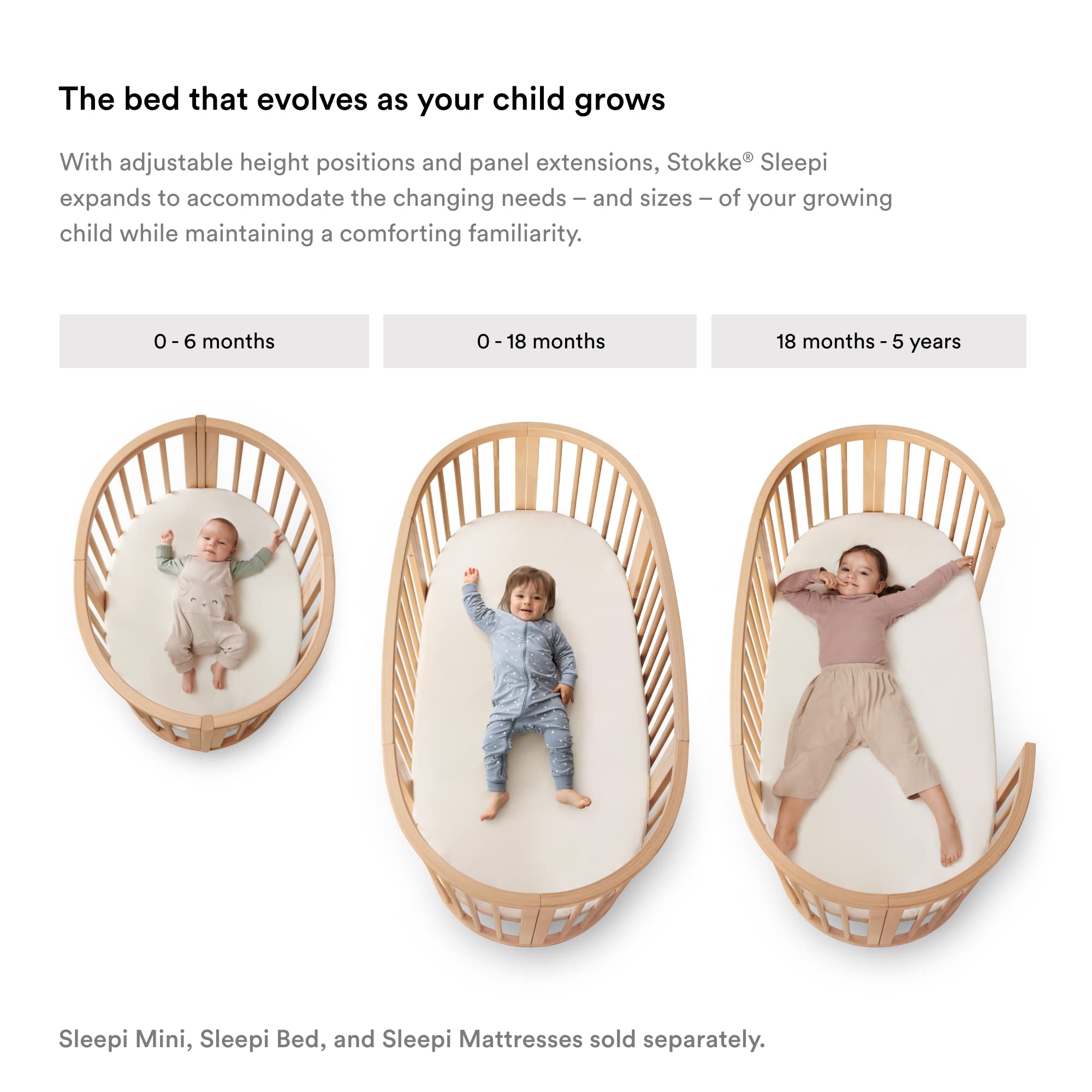 Stokke Sleepi Fitted Sheet by Pehr, Celestial - Soft Sheets for Stokke Sleepi Mini & Crib/Bed - Available in Playful Patterns - 100% Cotton