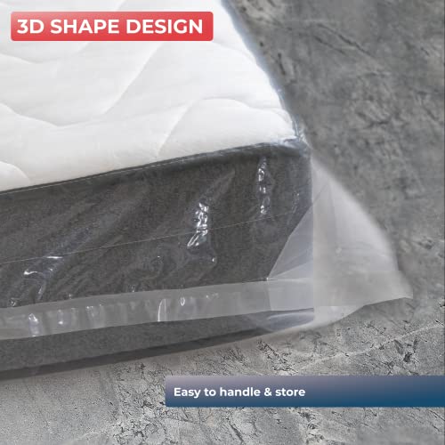 Wrappybag® – Protective Plastic Mattress Bag — Queen Size — Waterproof, Anti-Tear Storage Bag — for House Moves, Storage and Transport