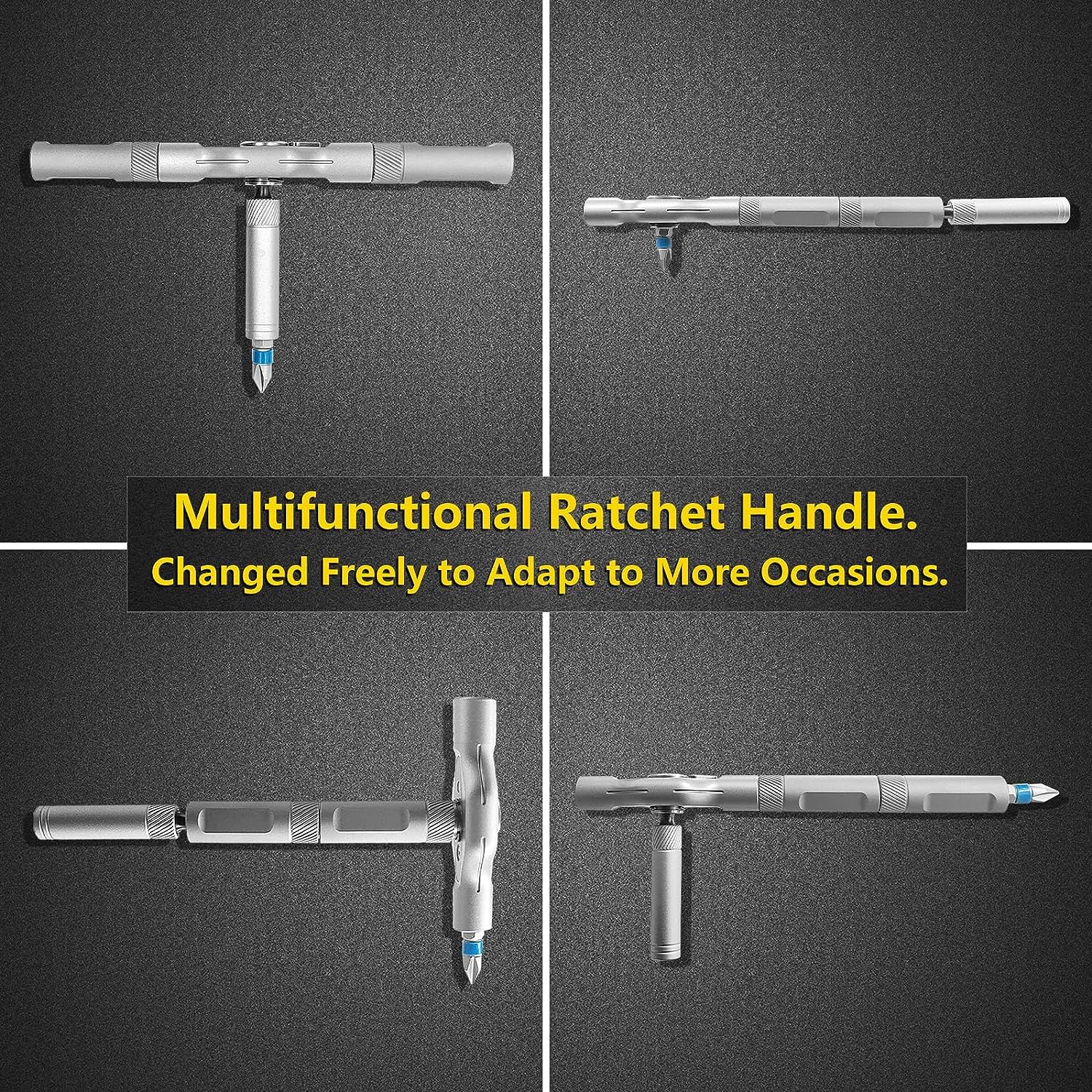 Ratchet Screwdriver Set 24 in 1 Precision Screwdriver Bit Screwdriver Sets With Case Duka Tools Ratchet Screwdriver with Detachable Handle for Watch Computer Electronics Father'screwdriver set (Black)