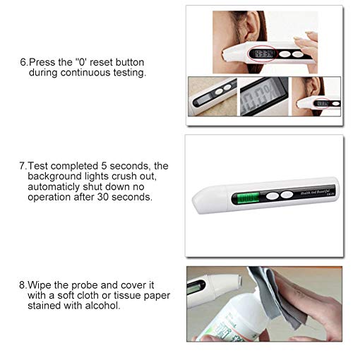 Skin Moisture Analyzer Portable, 0~99.9% Skin Moisture Detector Digital LCD Skin Face Moisture Oil Analyzer Monitor Tester Detector