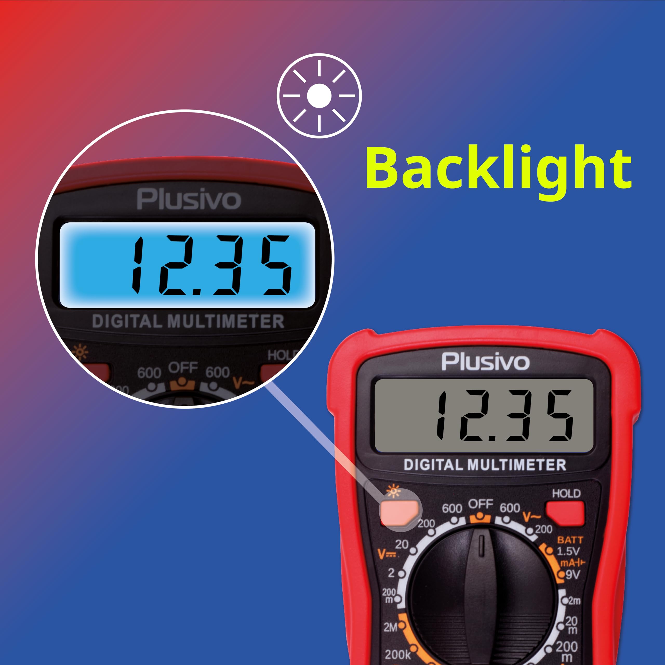 Soldering Iron Kit - 60W Adjustable Temperature, Digital Multimeter, 5pcs Soldering Tips, Solder Wire, Stand, Desoldering Pump, Solder Wick, Tweezers, Paste [110V US Plug] from Plusivo