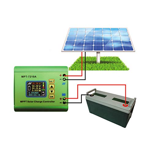 Solar Controller MPPT DC12-60v,MPT-7210A Controller LCD Display Energy Solar Panel Controller Regulator for Lithium Battery