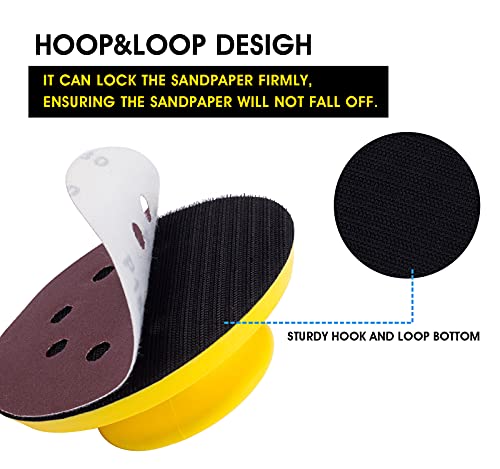 S SATC Sanding Blocks 5 Inch Hook and Loop Sanding Block 2 PCS Round and Mouse Hand Sanding Block for Wood Furniture Restoration Home Arts and Crafts