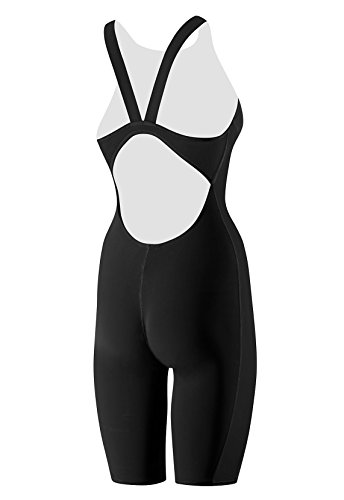 Speedo Women's Swimsuit One Piece Power Plus Kneeskin Solid Adult Team Colors Speedo Black/Black, 40