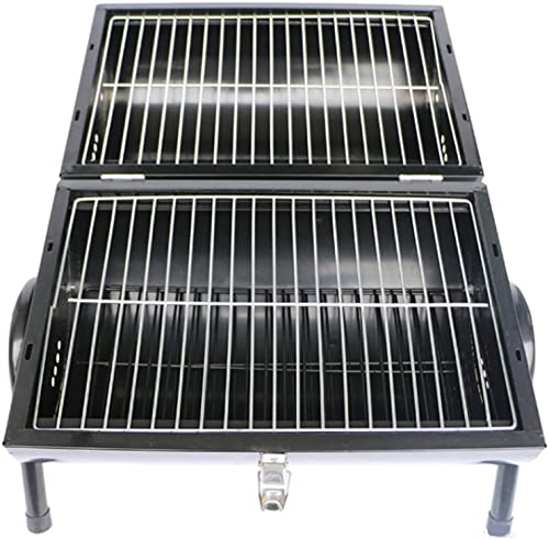 Spexlb Charcoal Grill - Portable Mini BBQ Foldable for Outdoor Cooking, Camping and Picnic, Black