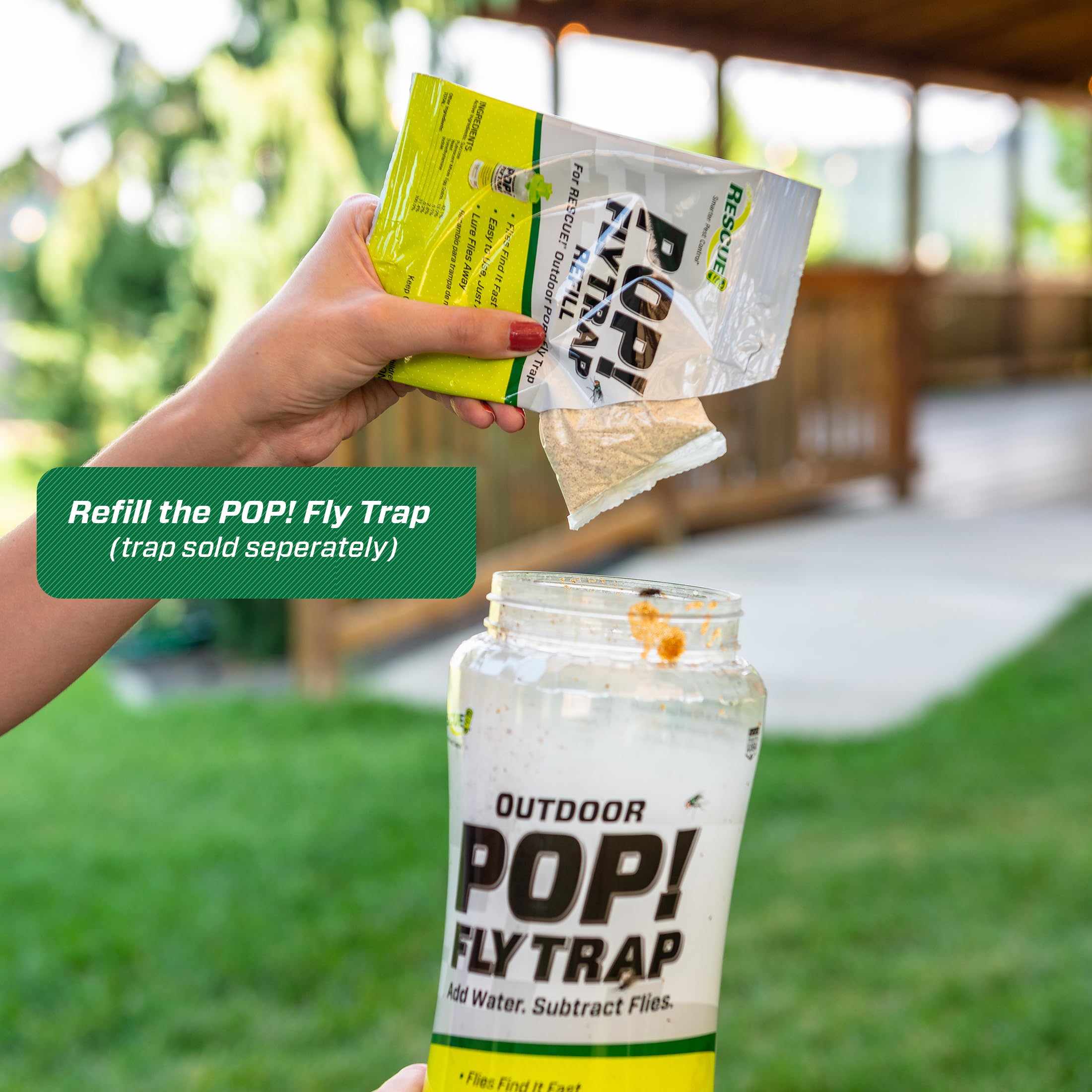 RESCUE! POP! Fly Trap Bait Refill β Outdoor Use β 4 Pack