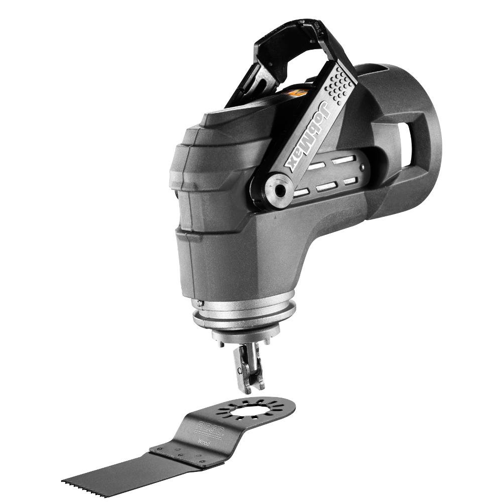 Ridgid R28602 JobMax 4 Amp Corded Multi Tool with Replaceable Heads (Sander Head, Sanding Pads, Crescent Saw and 1 1/8β Wood Cutting Blade Included) (RENEWED)