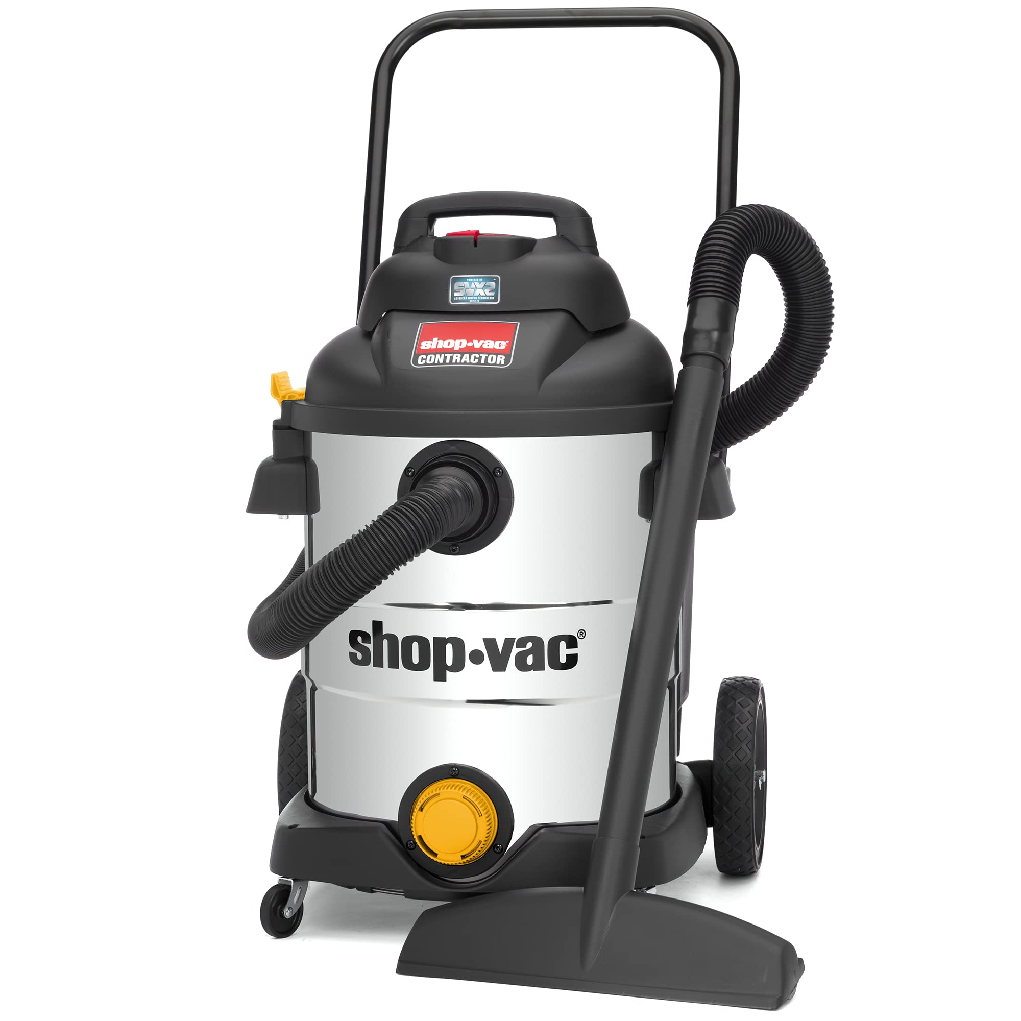 Shop-Vac 9627706 Contractor Series Wet Dry Vacuum, Stainless Steel Tank, 10 Gallon, 1-1/2 Inch x 12 Foot Lock-On Hose, 105 CFM, (1-Pack)