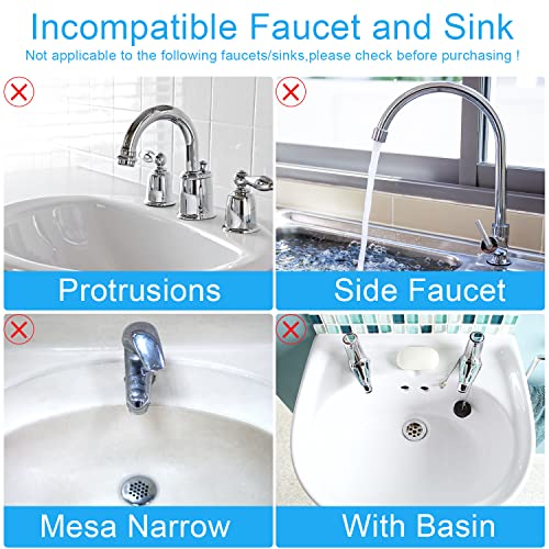 Silicone Kitchen Sink Splash Guard, VSTM Faucet Water Drip Catcher Mat, Sink Drain Pad Behind Faucet, CounterTop Protector Drying Mat Racks for Bathroom, Kitchen, Bar, RV and Farmhouse (Black)