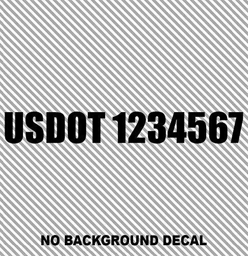 Set of 2 Custom USDOT US DOT Number Decals - add MC Company Name Location VIN CA or KYU Number - For Semi Trucks Tractor Tow Commercial Van Pick up Decal Sticker Graphic v2