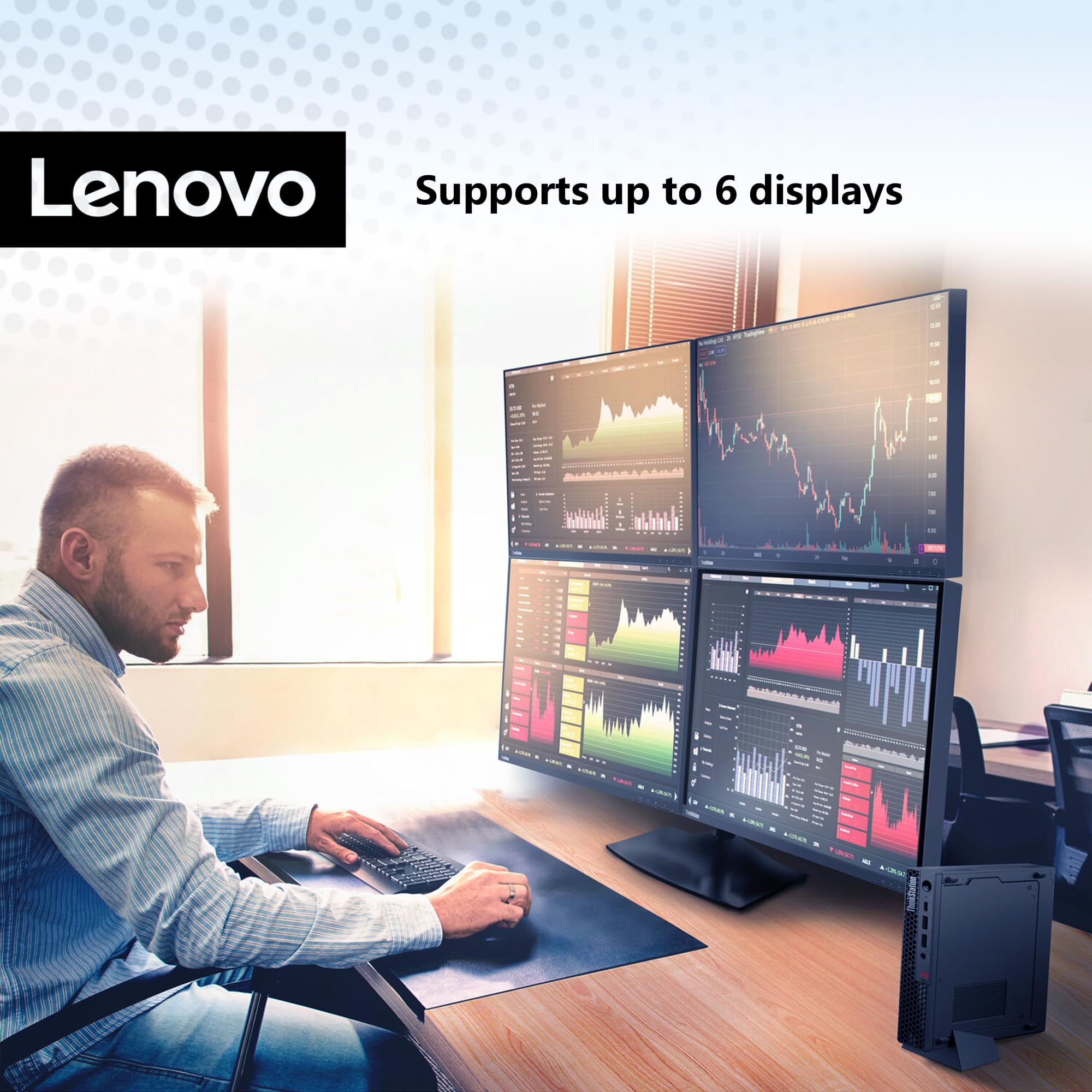 Lenovo ThinkStation P3 Tiny Intel i7-13700T, 32GB DDR5, 1TB NVMe, T1000 8GB Graphics, WiFi 6 + BT, RJ-45, 4X miniDP, DP Port, HDMI, W11P, 3YR, Business Desktop