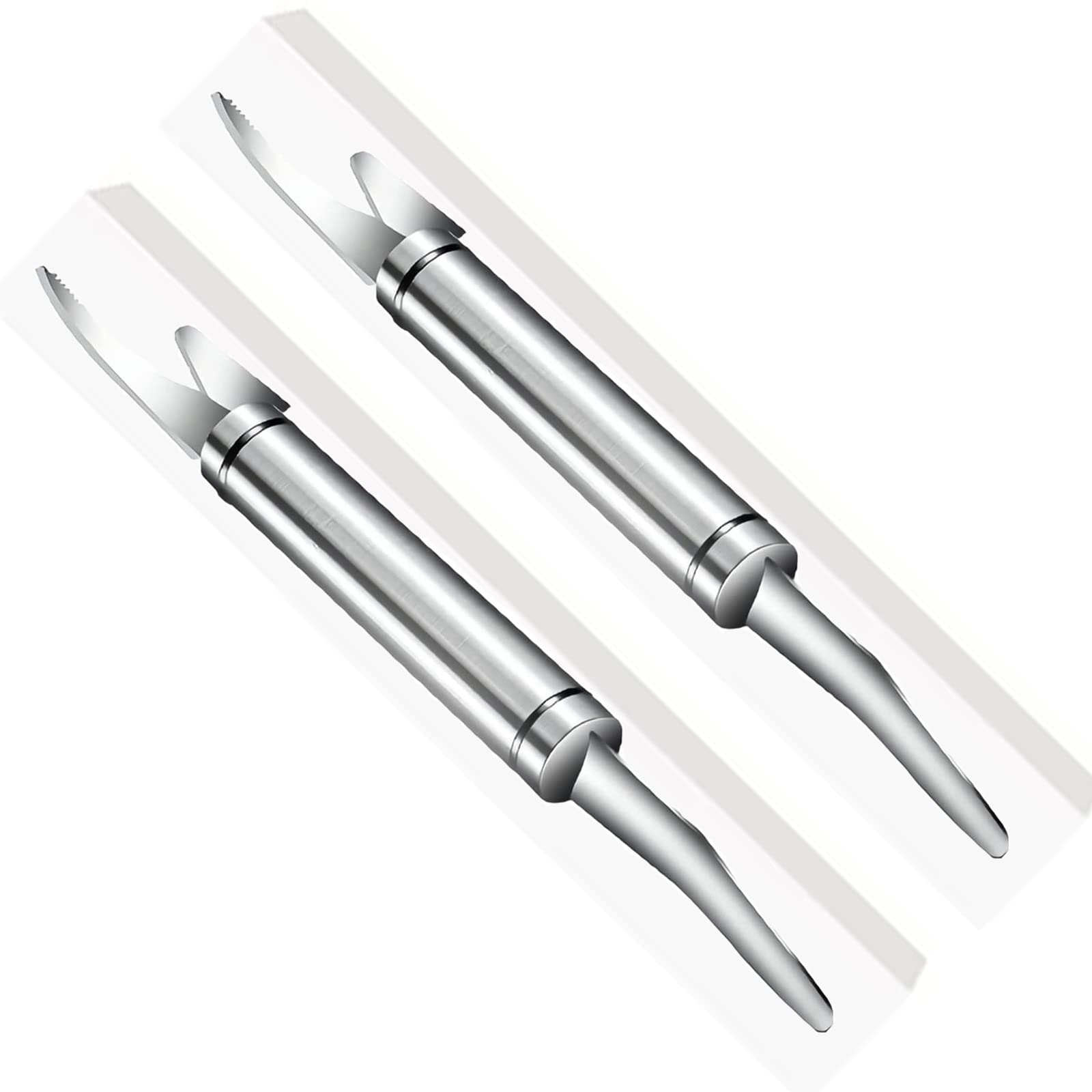 PurHyac 2Pcs Shrimp Deveiner Tool and Peeler, Toadfish Shrimp Cleaner, 5 in 1 Multifunctional Shrimp Peeler and Deveiner Tool, Oyster Shucking Knife, Ergonomic Non-Slip Grip, Kitchen Essential, 9in