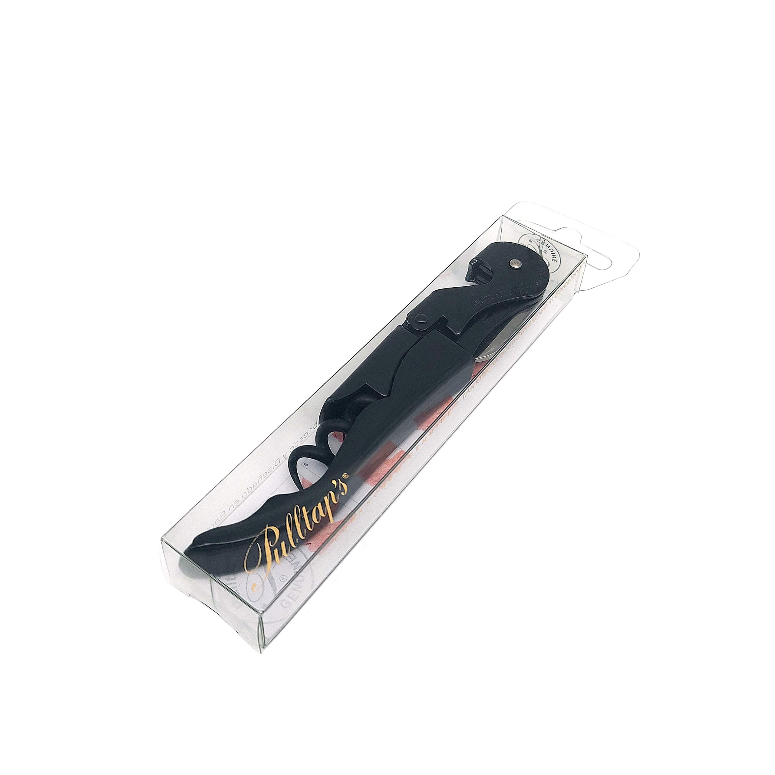 Pulltap's Genuine Classic 500 Corkscrew Wine Key Bottle Opener (Black/Black)