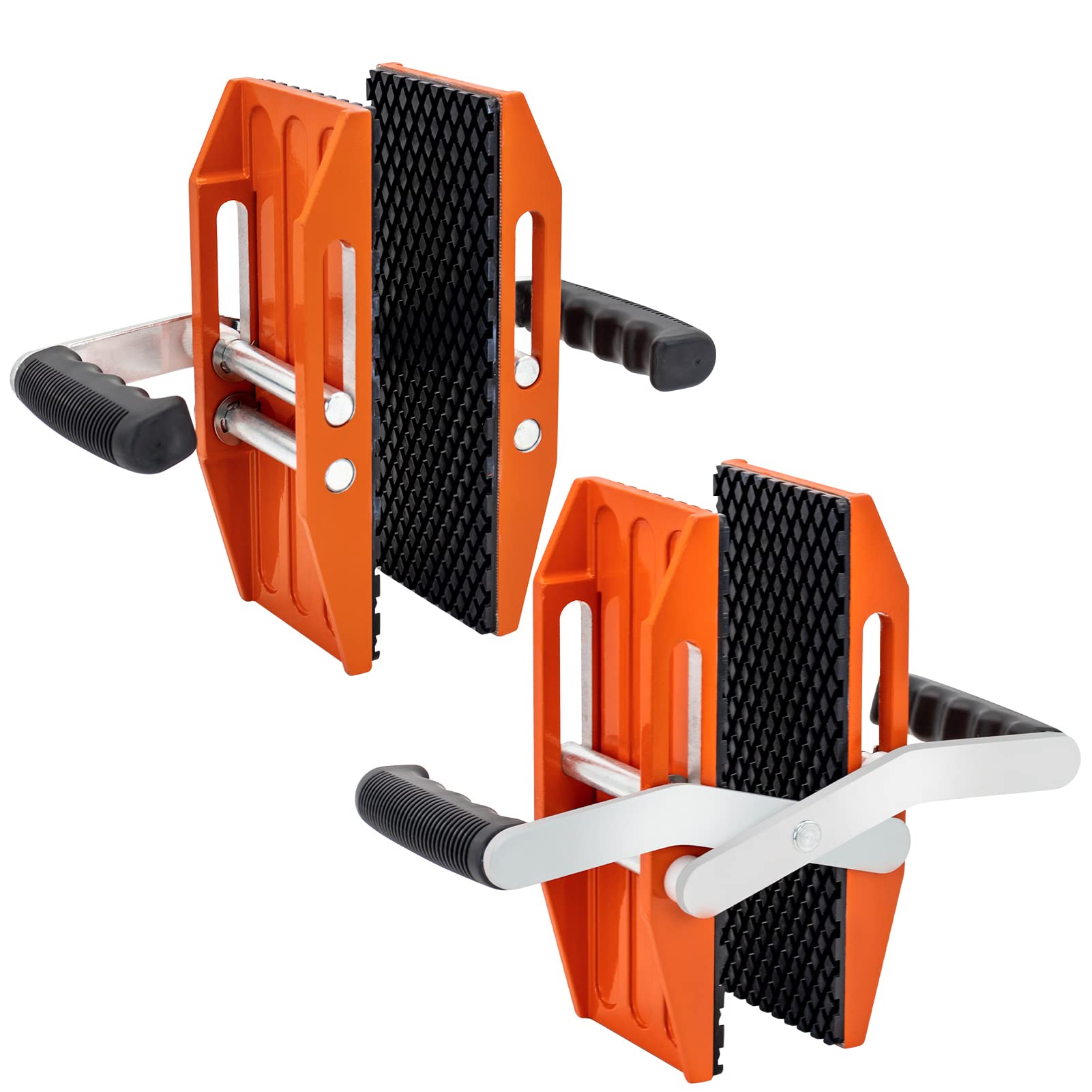 SDRTOP 2 PACK Double Handed Stone Carrying Clamps Granite Panel Carriers Lifting Tools 660lbs Transporting Heavy Duty Carry Clamp for Glass Quartz Slabs Marble with Rubber-lined (0-2.36in)