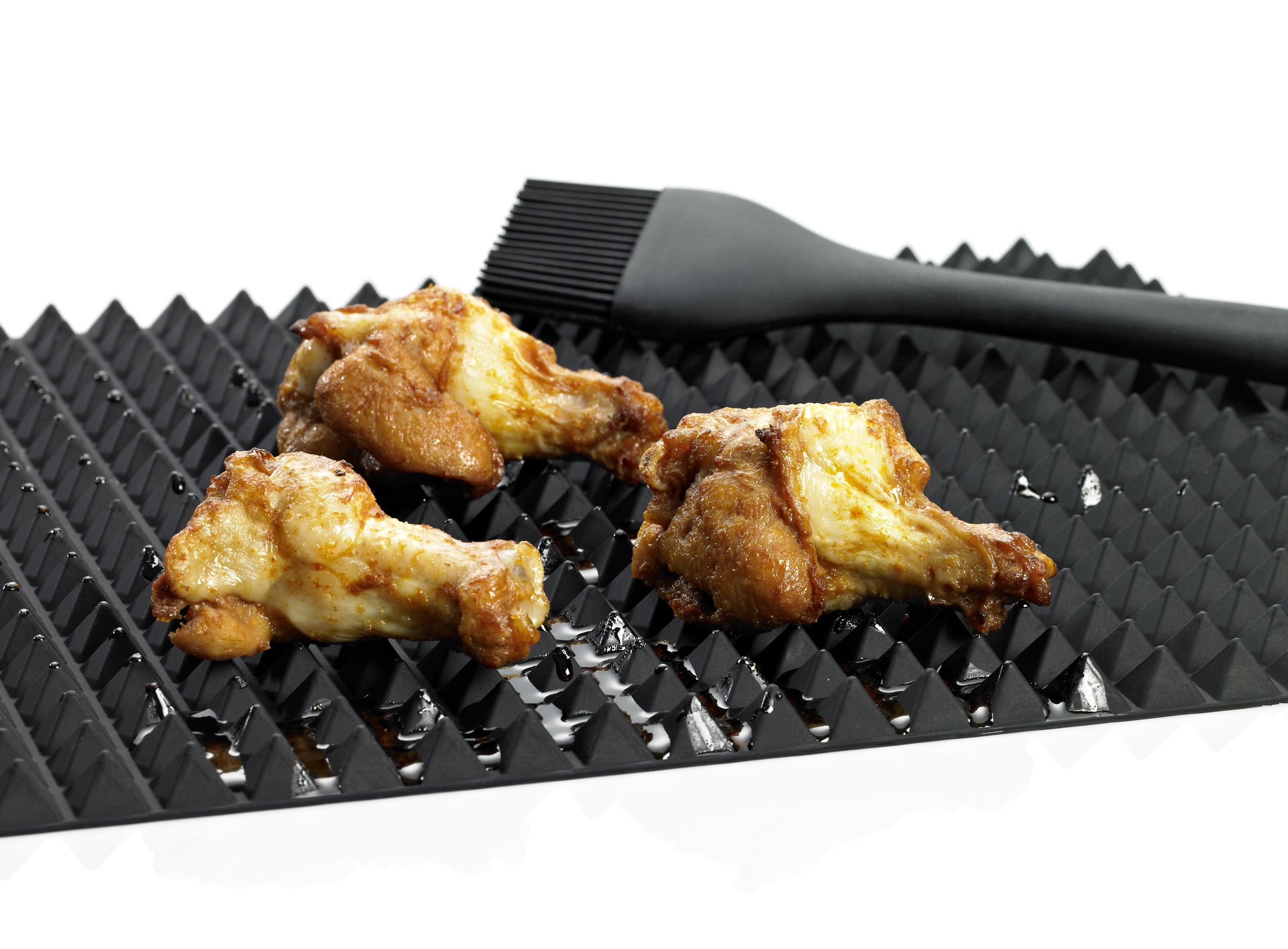 Lurch Germany Flexiform Fat-Reducing Pyramid Silicone Baking Mat 16.1 x 11.4 Inch - Black