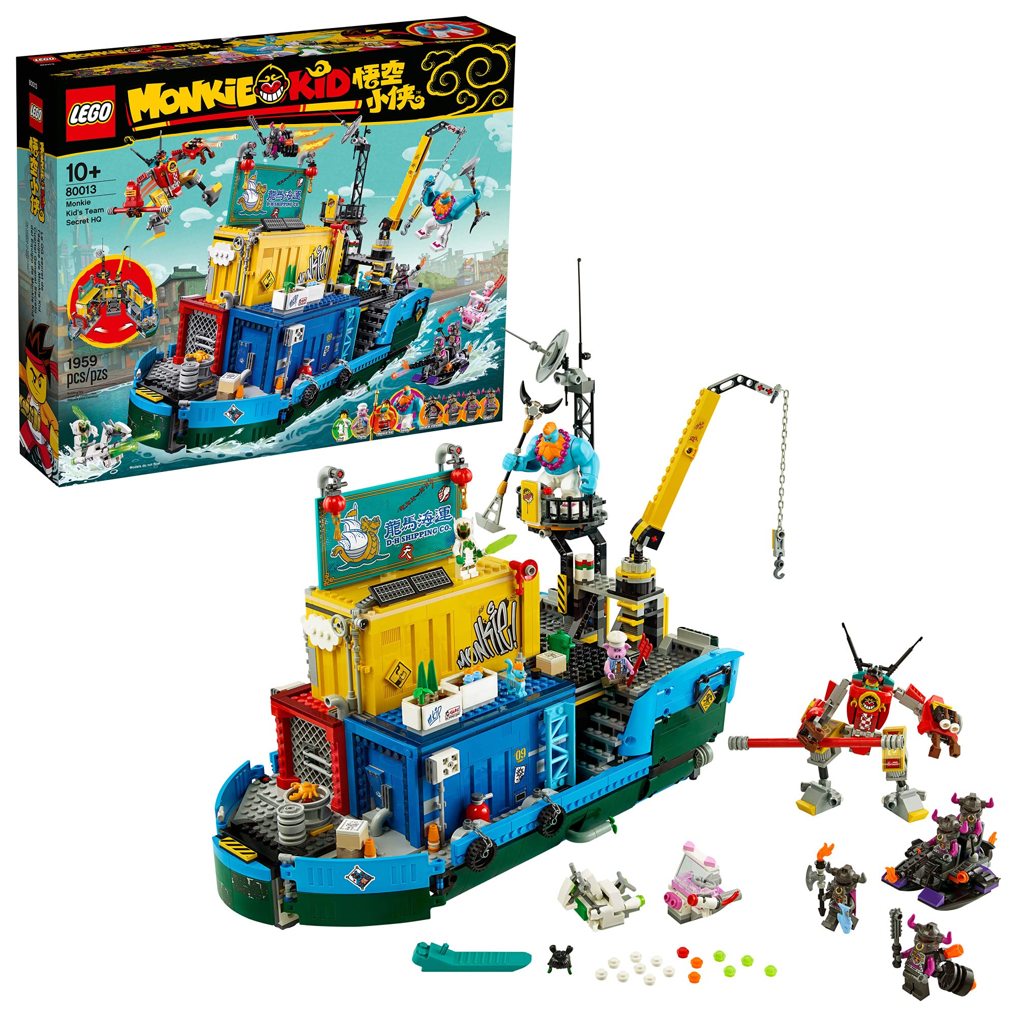 LEGO Monkie Kid: Monkie Kidβs Team Secret HQ 80013 Building Kit (1,959 Pieces)