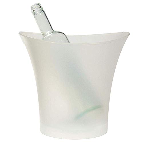 PeSandy LED Ice Bucket, 5L Large Capacity Wine Ice Bucket Drink Containers with Multi Colors Changing for Party/Home/Bar, Waterproof Champagne Retro Wine Drink Beer Beverage (1PCS, Battery Powered)