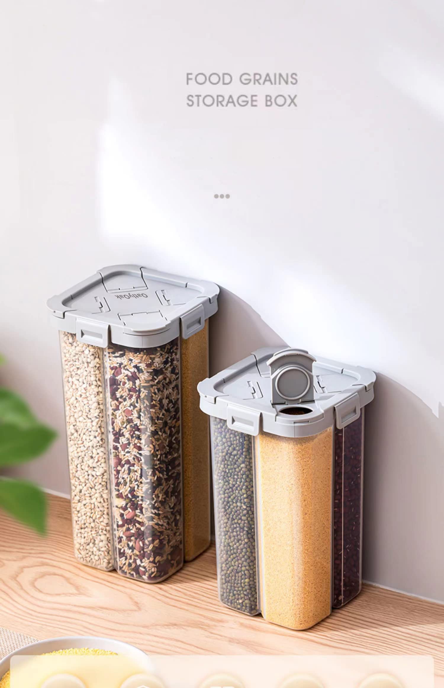 OatlyOak Food Storage Containers Set for Kitchen Plastic Kitchen Storage Containers for Pantry Organization and Storage - Cereal, Rice, Pasta, Flour and Sugar Containers
