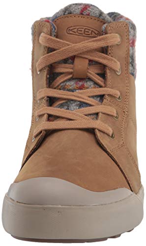 KEEN Women's Elena Mid Height Leather Hiking Boot, Thrush/Plaza Taupe, 9