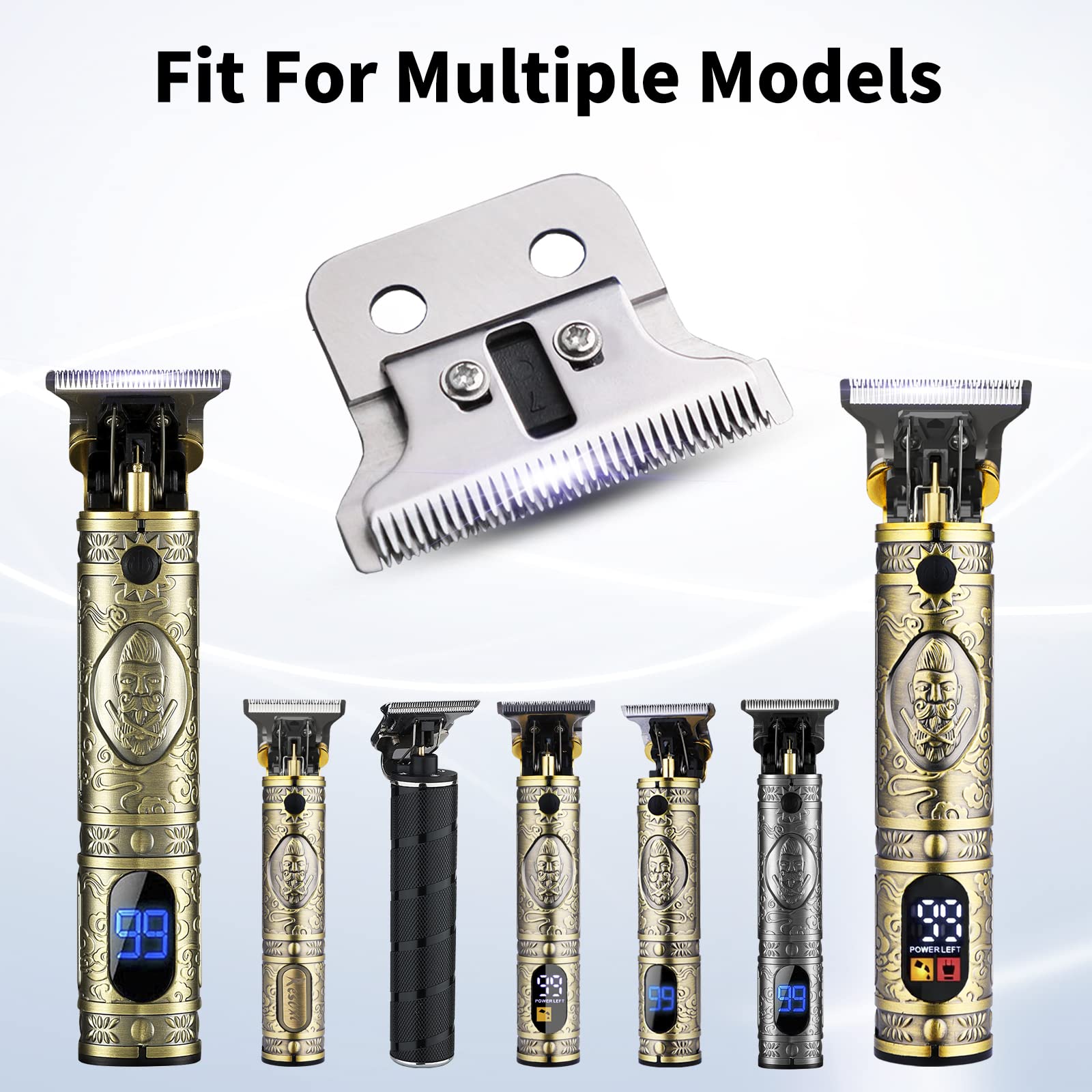 Replacement Blades for T-Outliner trimmer, Compatible with AMULISS/Resuxi/Suttik Model JM-700A、JM-700AL、JM-711