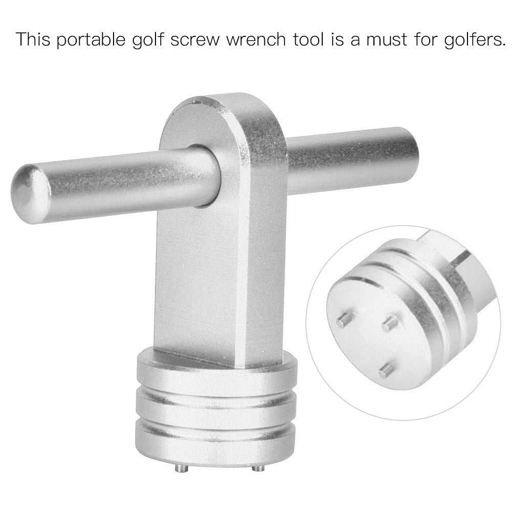 Oumefar Golf Practice Accessories, Lightweight Golf Putter Weight Wrench Compact for Golf Club(Wrench Silver) Golfclubs