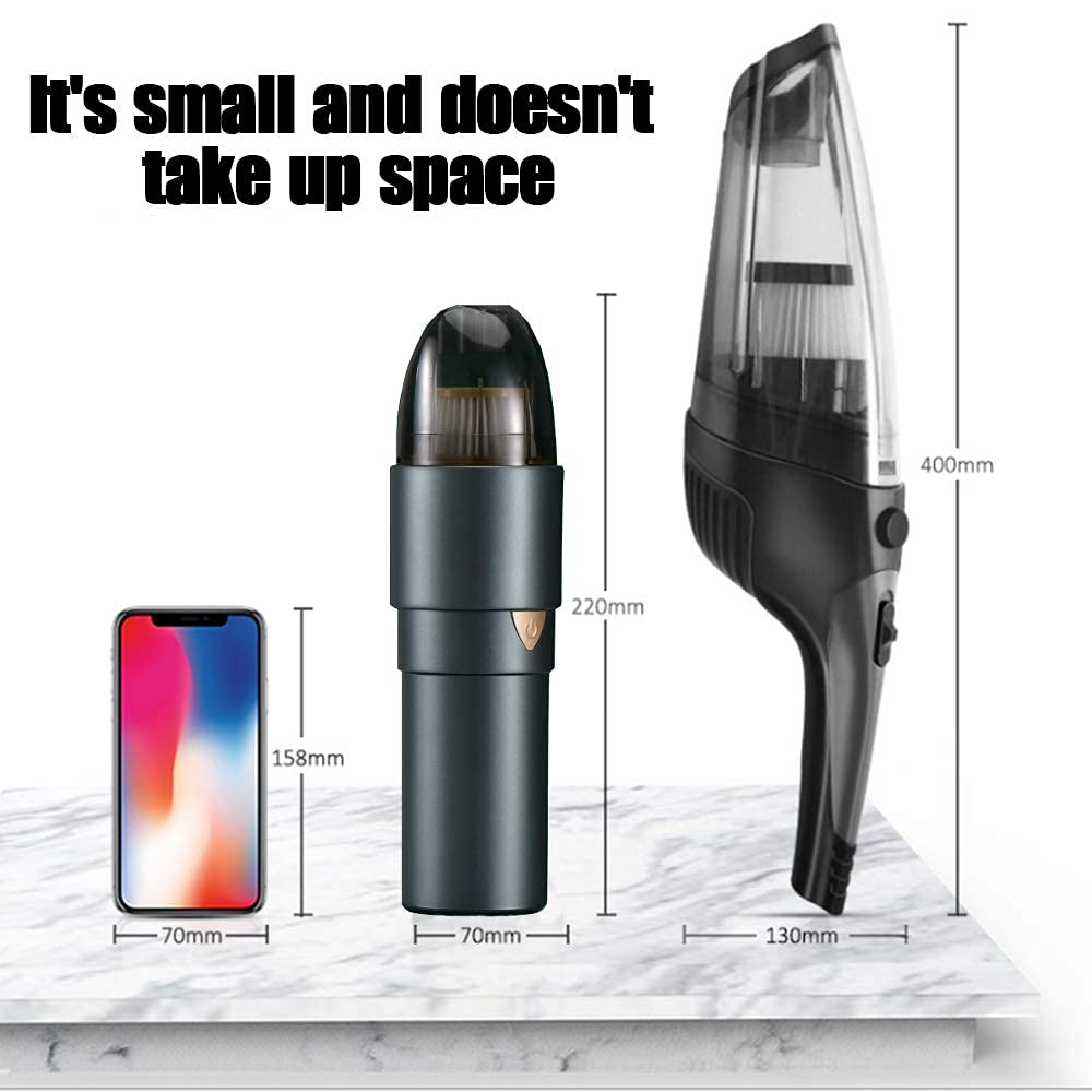 KeepTpeeK Handheld Computer Vacuum, Hand Vacuum Cordless Rechargeable Portable Car Vacuum Washable for Home Office Travel and Car