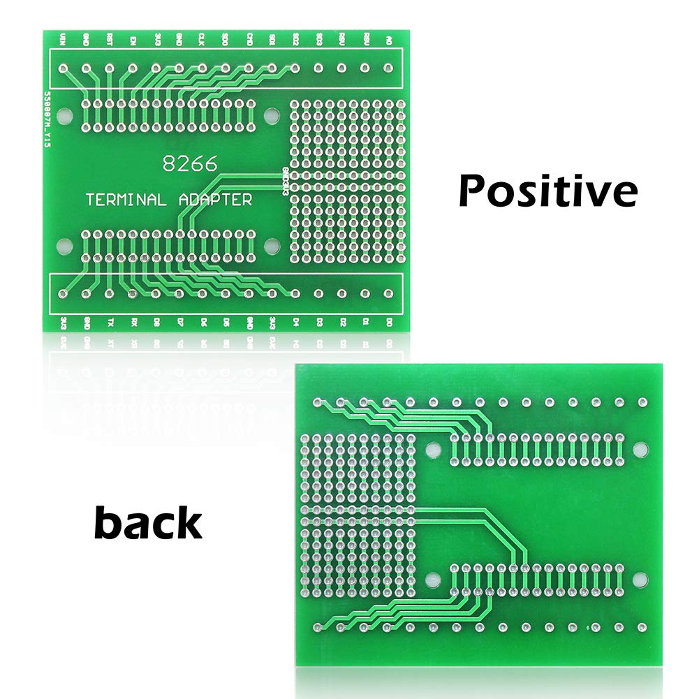 KeeYees 2pcs Expansion PCB Board with Screw Terminal Block Pin Header for ESP8266 for NodeMCU Development Board