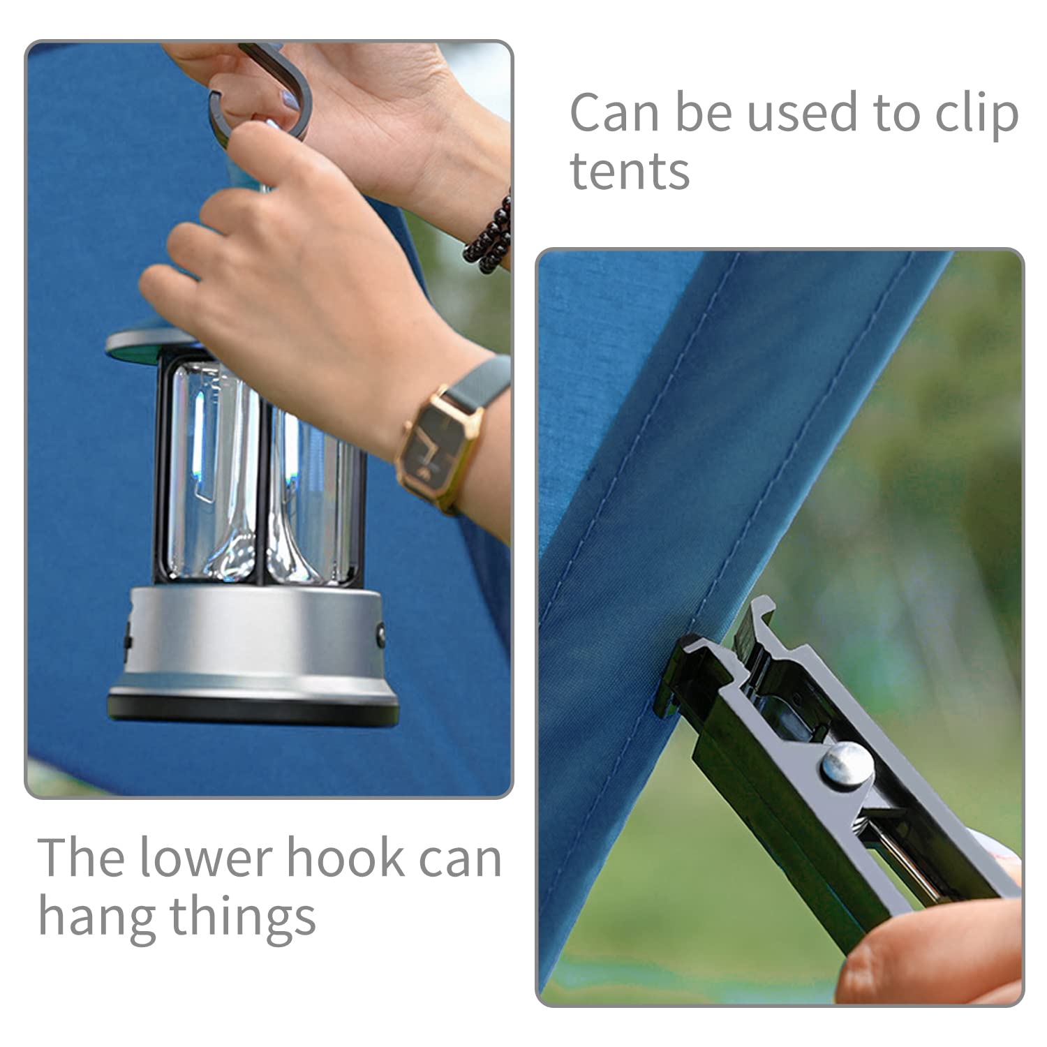 Outdoor Camping Clips Heavy Duty Camping Light Hooks Outdoor Tent Clips Hook Equipment Curtain Clips Clothes Clips 4 Pcs