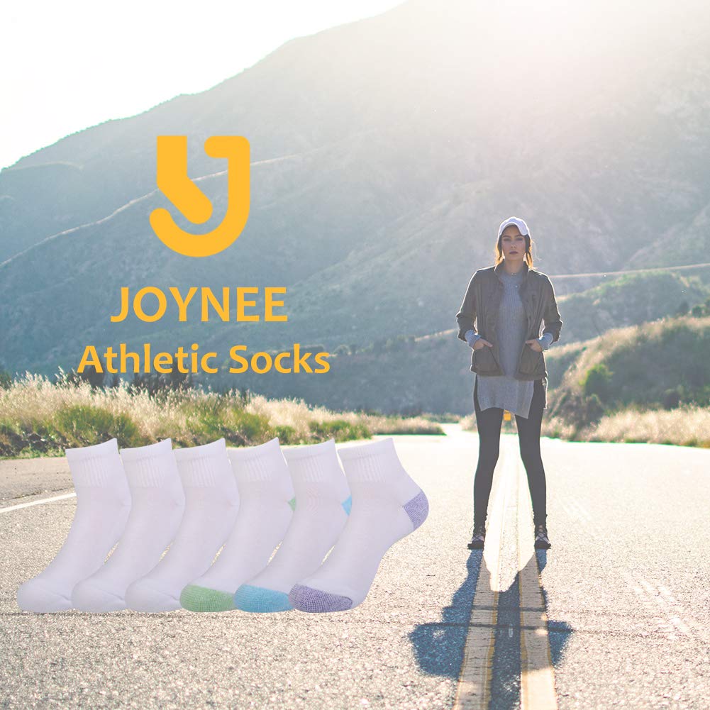 JOYNÉE Ankle Socks Women Low Cut Athletic Running with Cushion for Sports and Casual Use 6-Pairs Pack