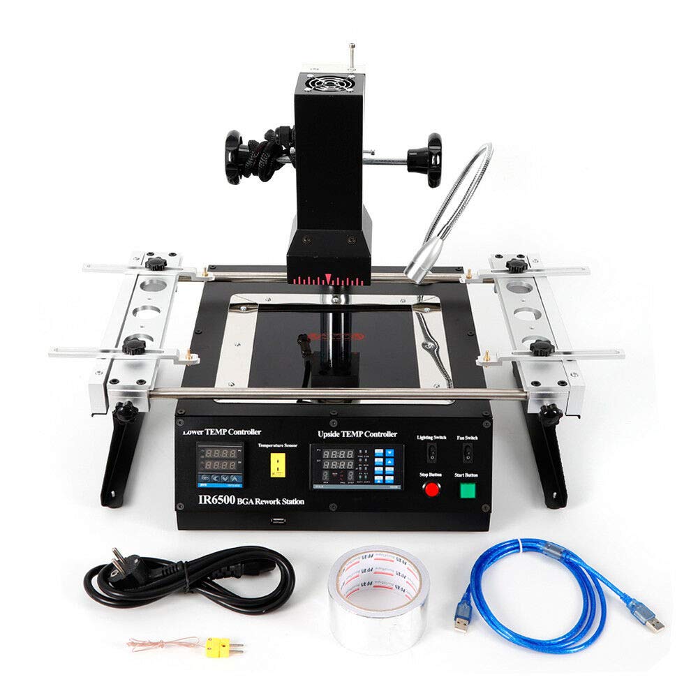 Soldering Stations Machine, IR6500 Infrared BGA Rework Station Repair Heating Reball Soldering Welding Welder 1250W Infrared Welding Machine Fit Xbox360 PS3