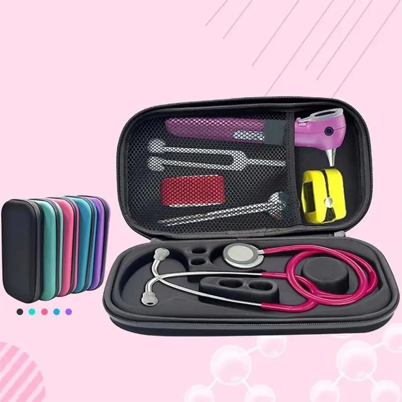 YAMSLAM 1 PC Portable Stethoscope Case Storage Box Shockproof Lightweight Stethoscope Organizer Bag EVA Hard Carrying Bag Protective Case