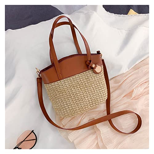 SFMZCM Beach Bag Handmade Ladies Shoulder Bags Strap Handbag Patchwork Messenger Bags Female (Color : D, Size : 18 * 21CM)