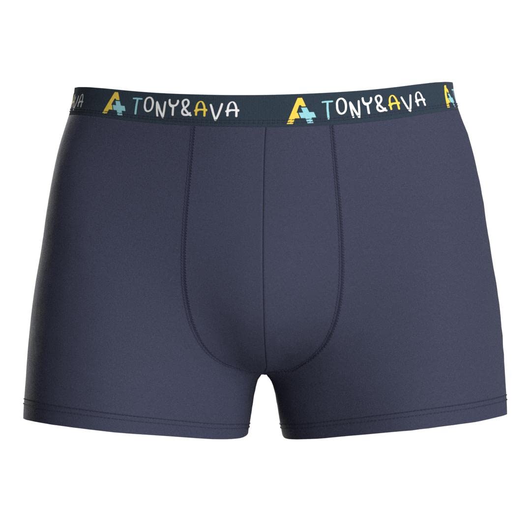 Tony & Ava Potty Training Underwear for Boys, Moderate Incontinence Boxer for Teens, Highly Absorbent Material | Soft and Comfortable -Pack of 1 (Medium, Gray)
