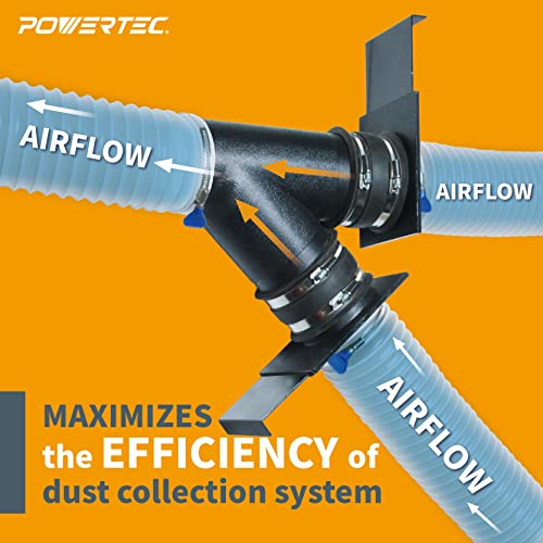 POWERTEC 70108-P4 4-Inch Blast Gate for Dust Collector, Dust Collection Fittings, 4 PK