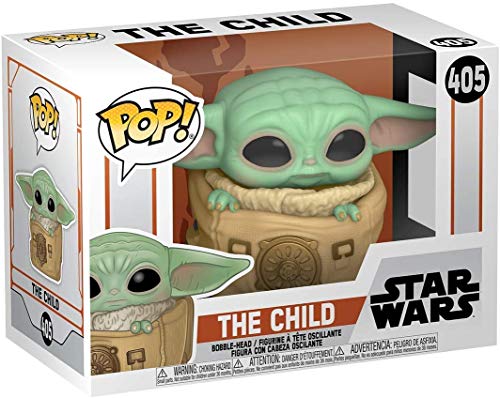 POP Star Wars: The Mandalorian - The Child in Bag [Grogu] Funko Vinyl Figure (Bundled with Compatible Box Protector Case), Multicolor, 3.75 inches