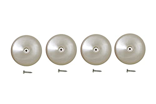 Shepherd Hardware 9454 2-1/2-Inch Round, Adhesive Slide Glide Furniture Sliders, 4-Pack , Beige