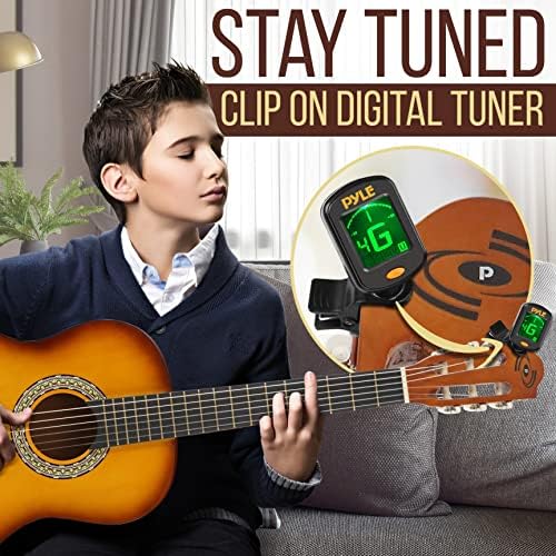 Pyle Classical Acoustic Guitar Kit, 3/4 Junior Size Instrument for Beginner Kids, Adults, 36" Cherry Burst