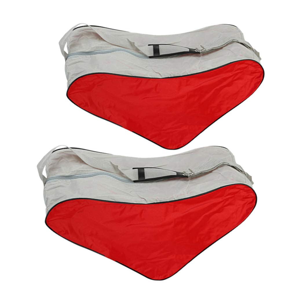 LIOOBO 2 Pcs Storage Bag Mesh Cloth Convenient Portable Tote Bag Skate Bag Roller Skate Pouch Ice Skating Bag