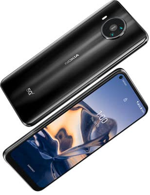 SIMBROS Nokia 8 V 5G UW TA-1257 6/64GB 6.8in Meteor Gray 8v Unlocked for Any SIM AT&T T-Mobile Cricket TRACPHONE - Complete Extra sim Key Bundle Package- Reg Price 699.99 NOT for VERIZON