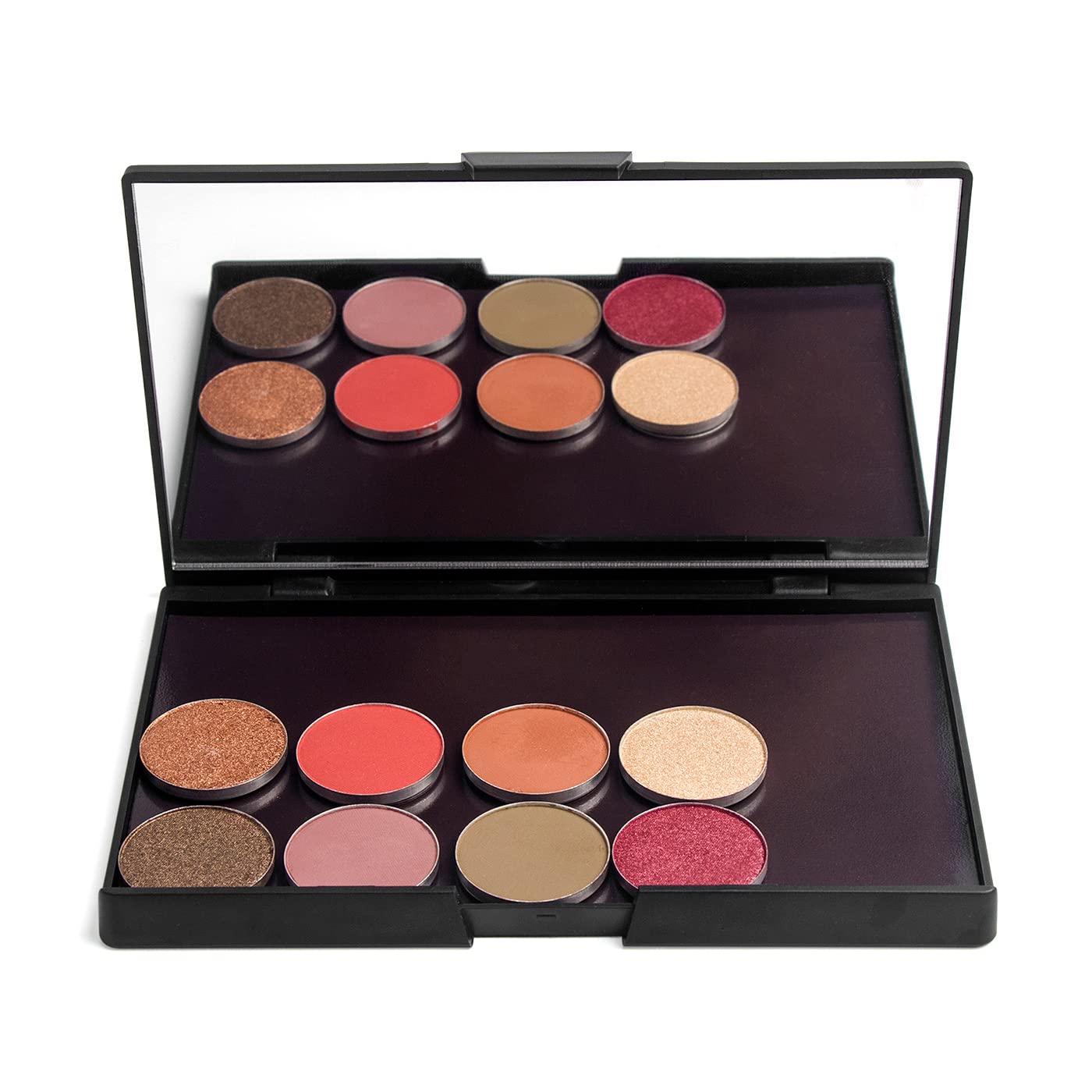 TUOKING Makeup Magnetic Palette with Mirror and 20Pcs Metal Stickers Empty Storage Palette for Eyeshadow Powder Highlighter (Marble)