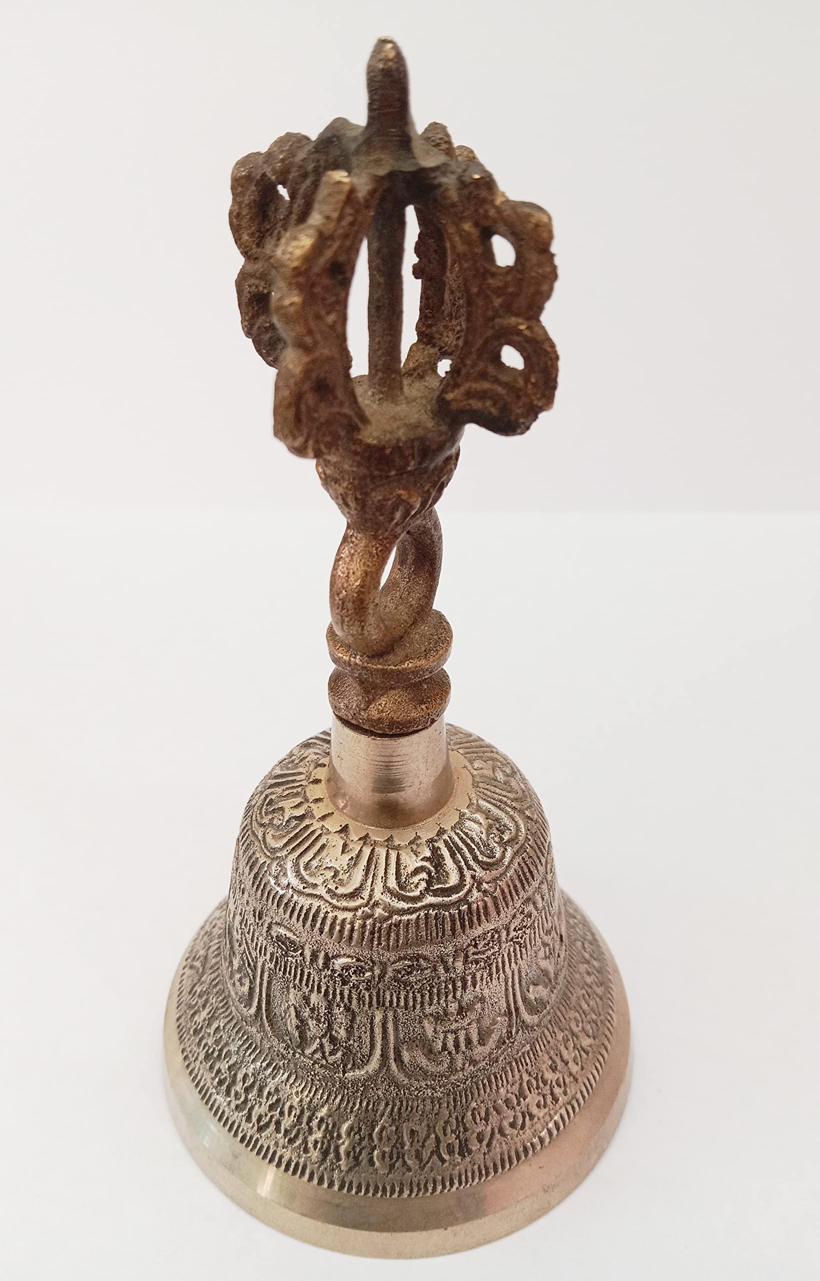 PARIJAT HANDICRAFT Tibetan Buddhist Meditation Bell Made from traditional Tibetan formula of 7 metals (4.5 - inch)