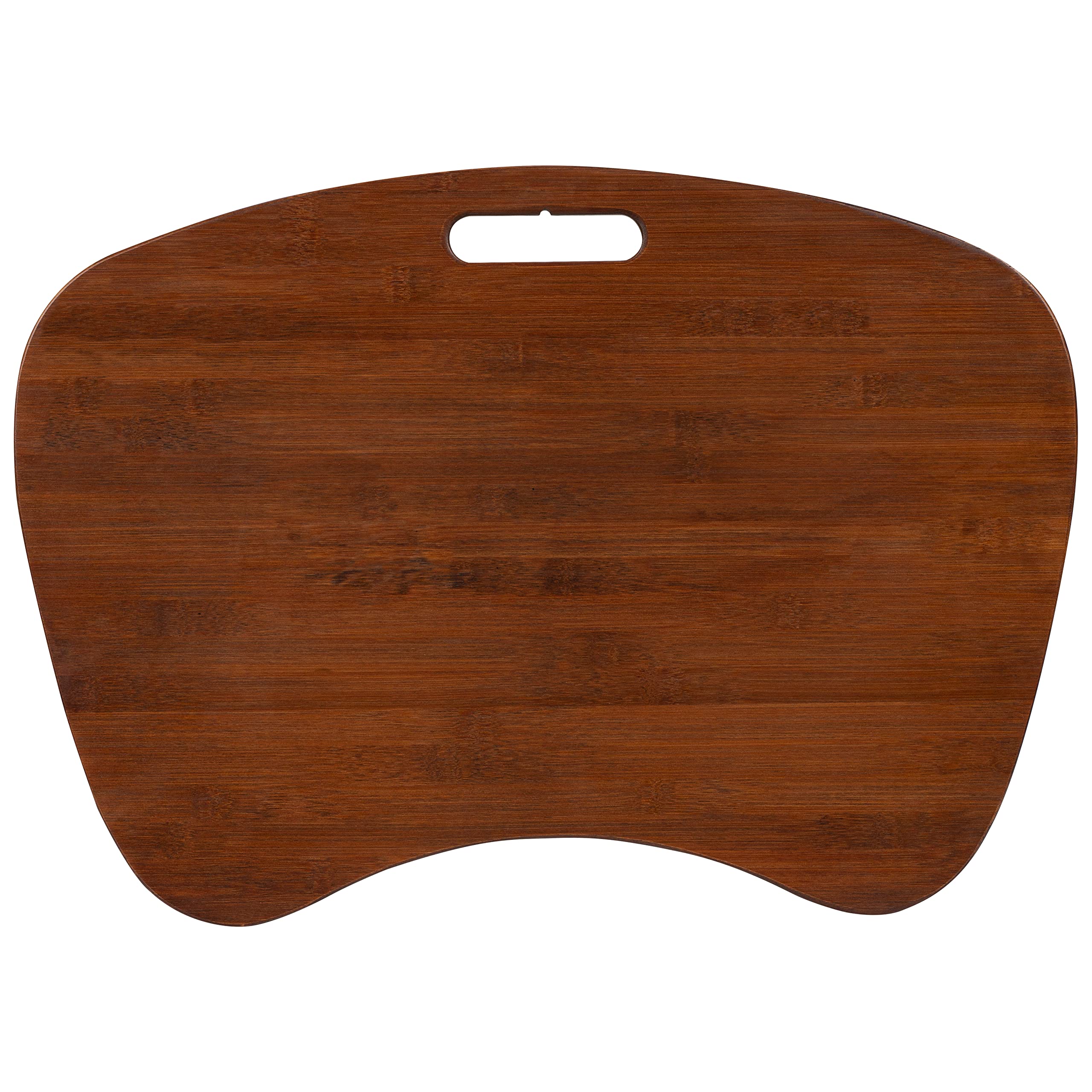 LAPGEAR Extra Large Bamboo Lap Desk - Chestnut - Fits up to 17.3 Inch Laptops - Style No. 91692