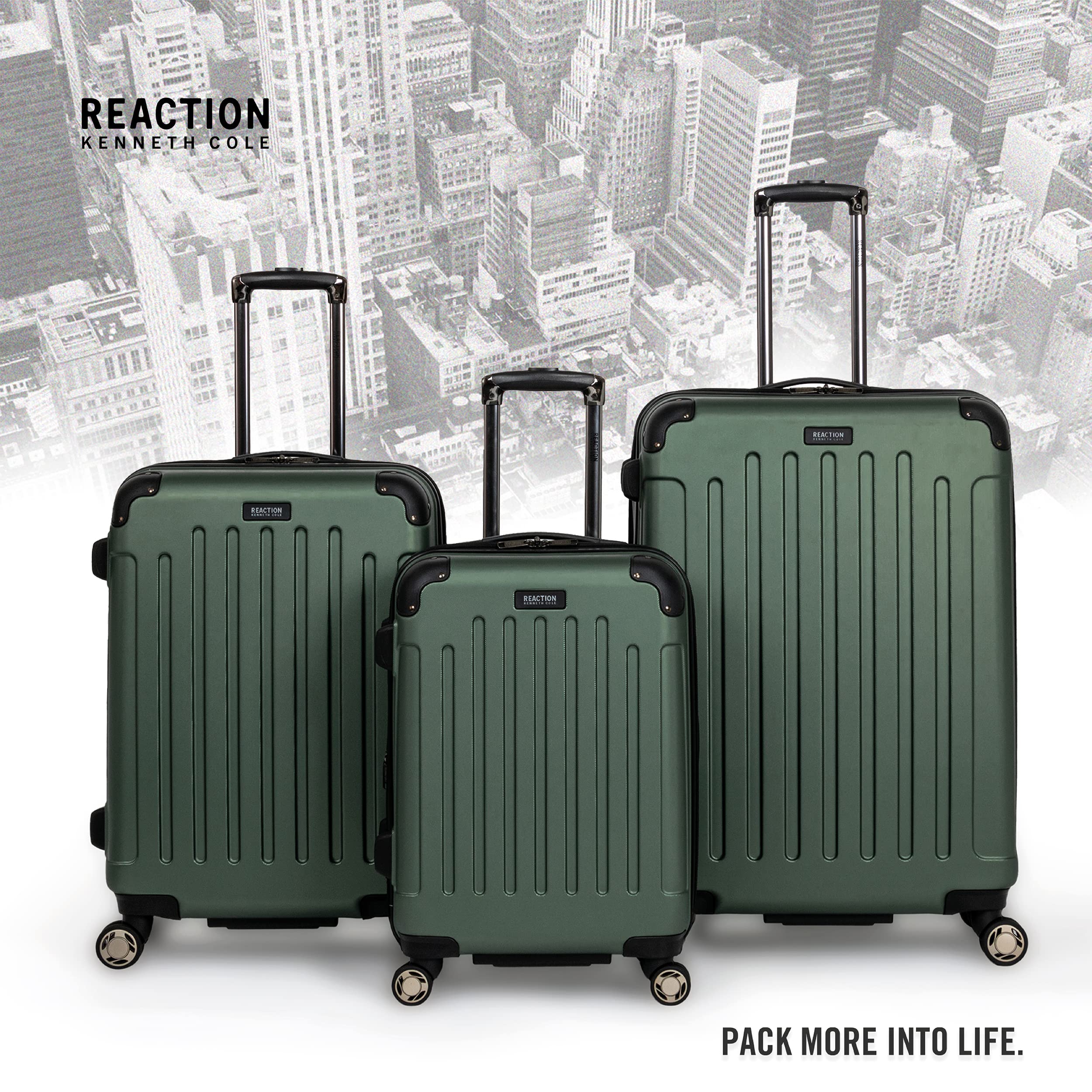 Kenneth Cole Reaction Renegade ABS Expandable 8-Wheel Upright, Cilantro, 28-Inch Checked