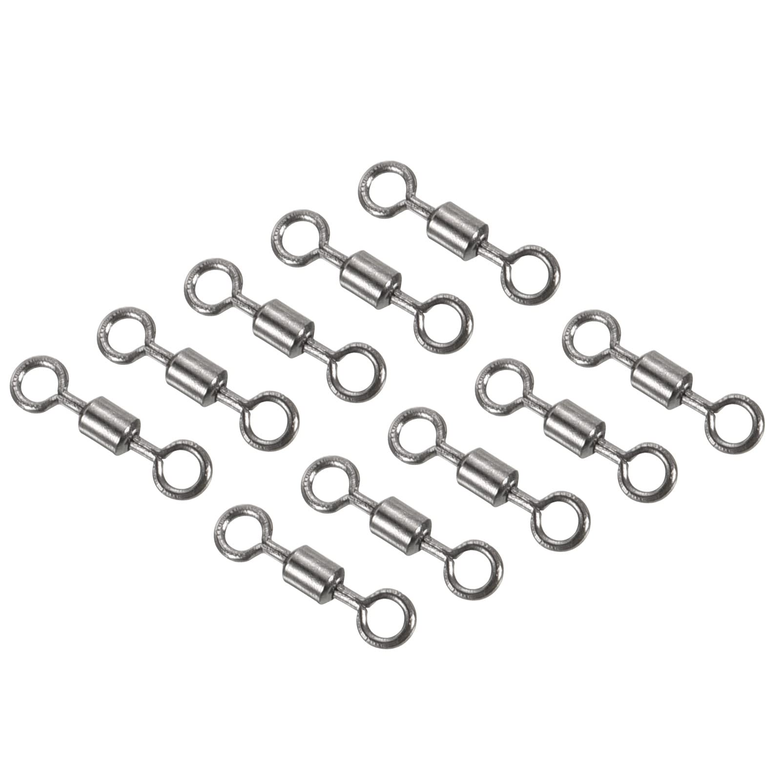 PATIKIL Fishing Barrel Swivels, 40 Pack 88LBS Copper Rolling Hook Line Connector Terminal Tackle for Saltwater Freshwater Fishing, Black